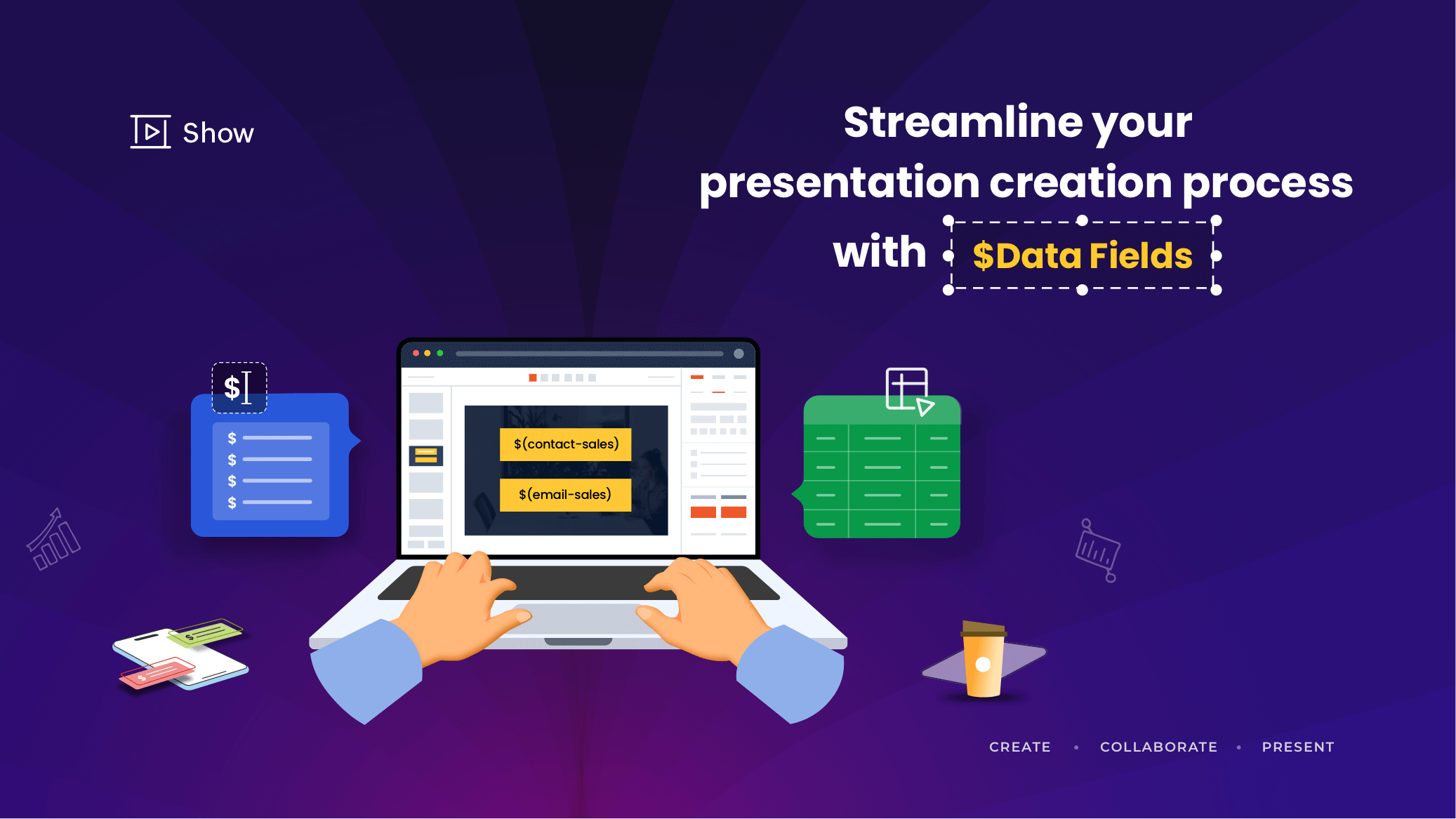 Streamline your presentation creation process with Data Fields | Zoho Show