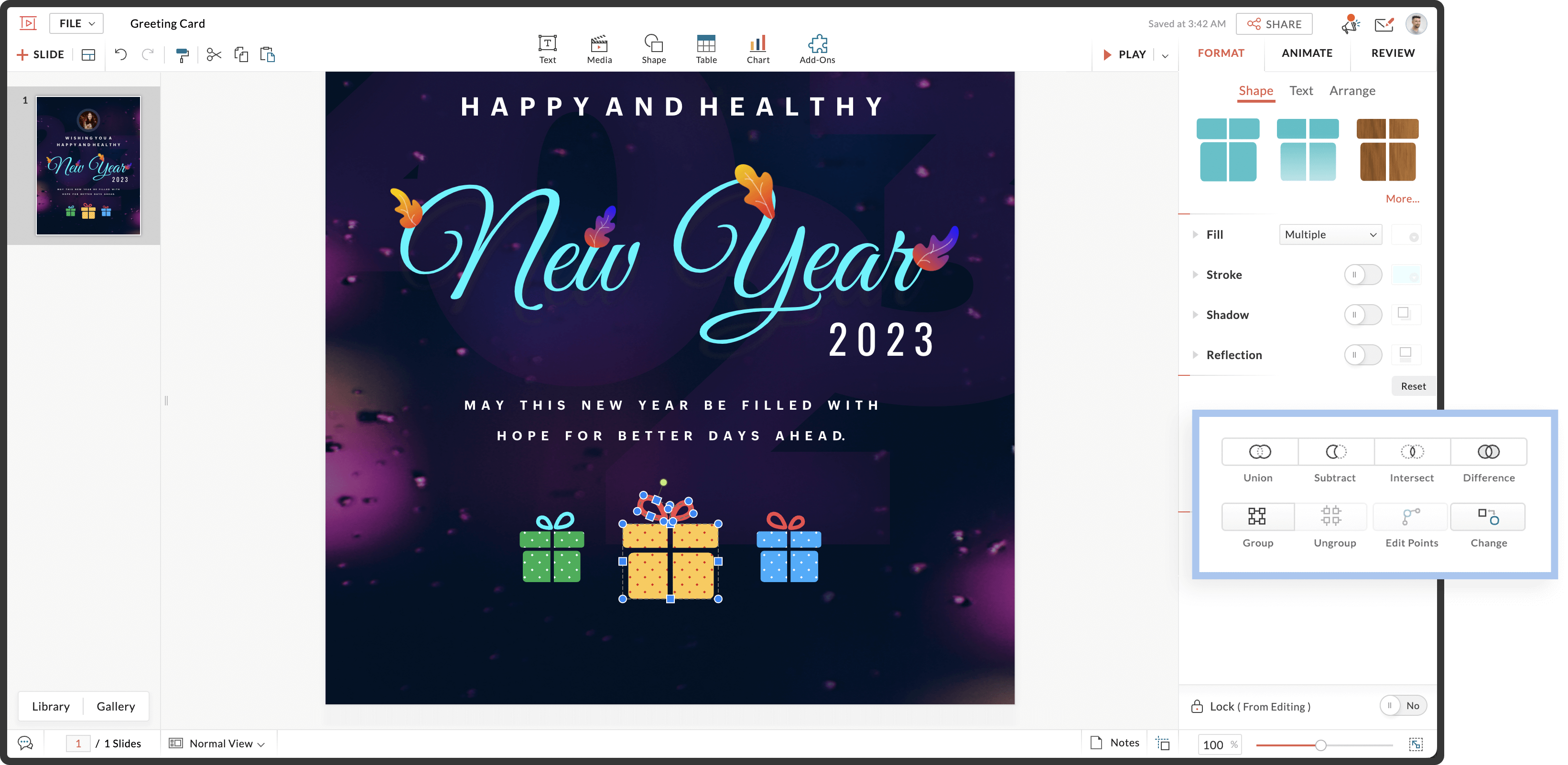 DIY: Seasonal greeting cards with Show | Zoho Show
