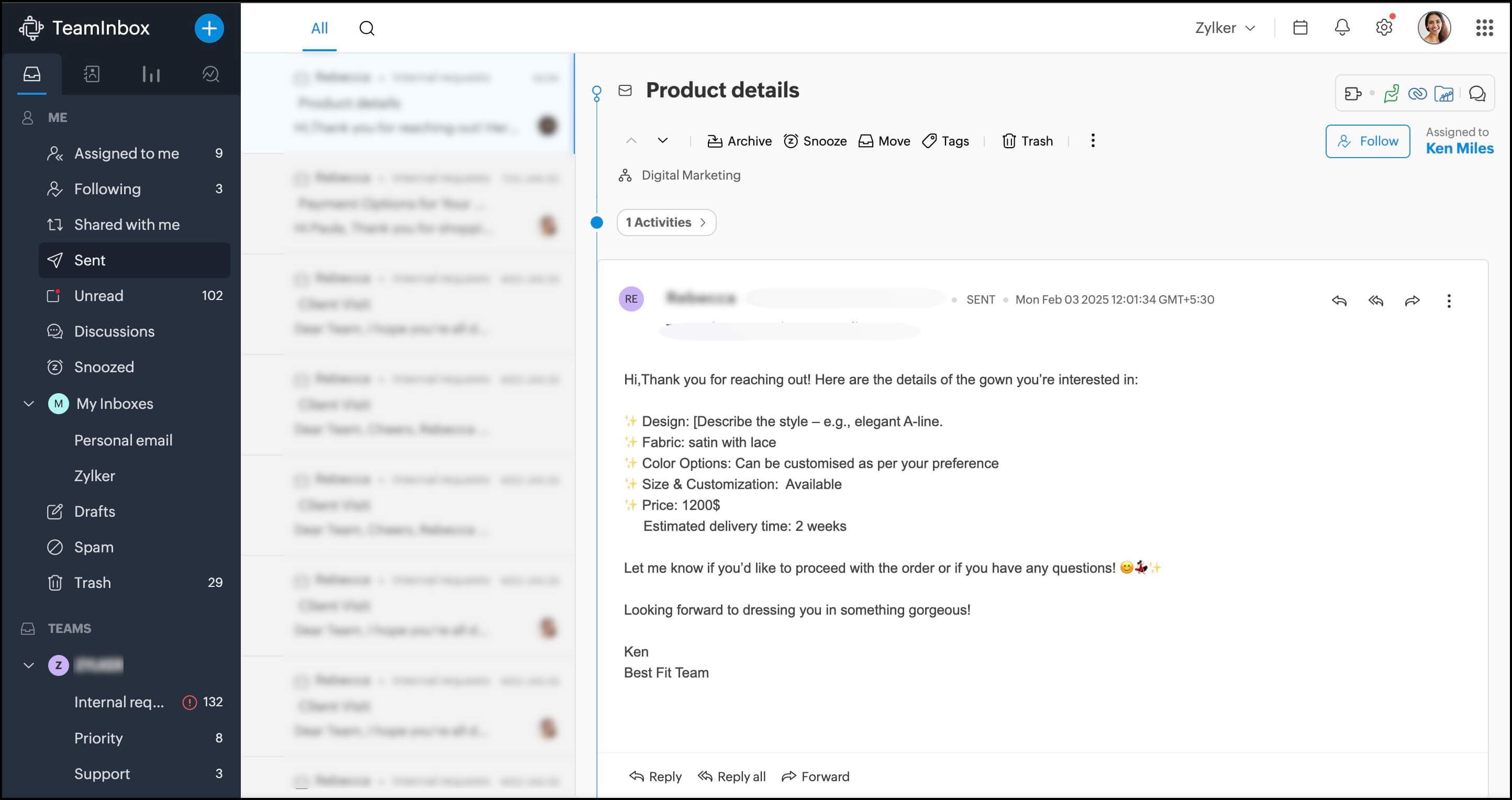 Use case | Customer facing teams